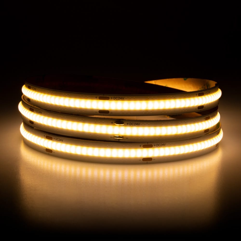 Arc LED 24V 10W COB LED Strip- 10mm Wide - 15m Max Run with Single Feed ...