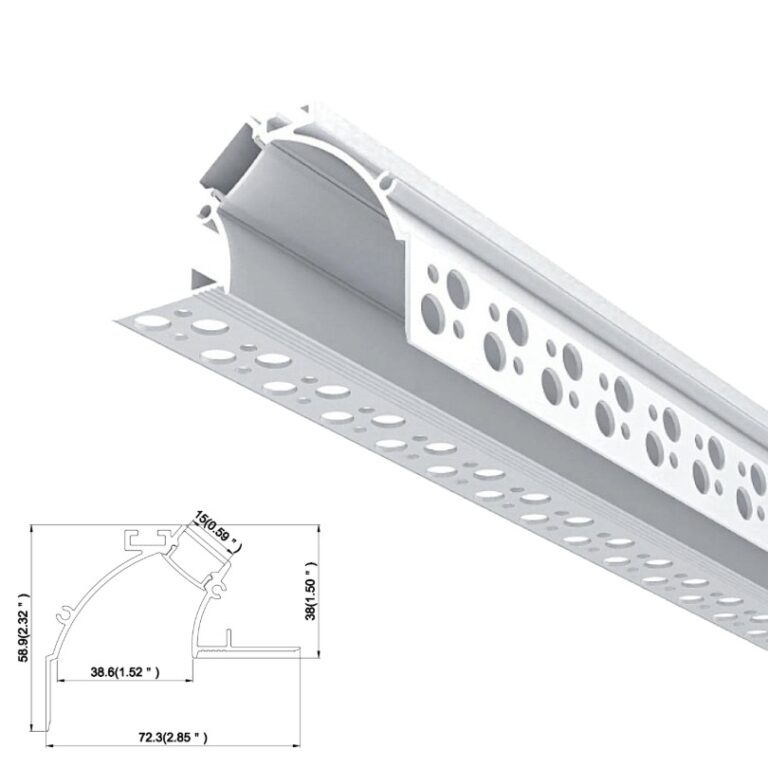 ARC-S-DWPB 2 Metre Slim Drywall Plaster in LED Profile (White) | ArcLED