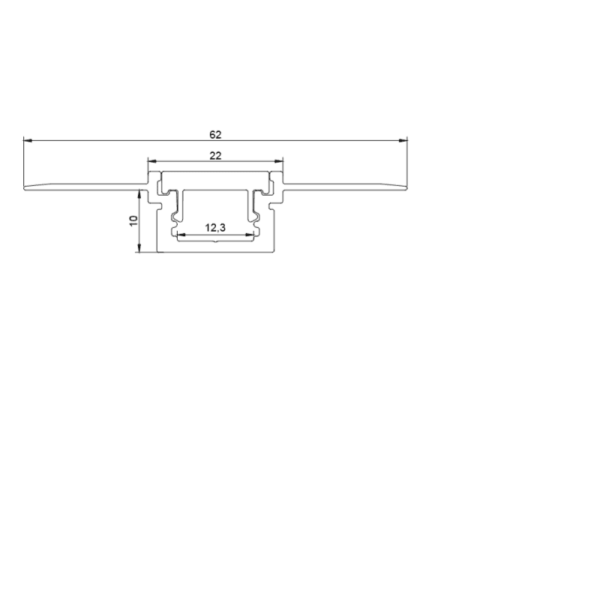 ARC-PB12 Plaster in Flush Mount LED Profile with Extra Thick Diffuser ...