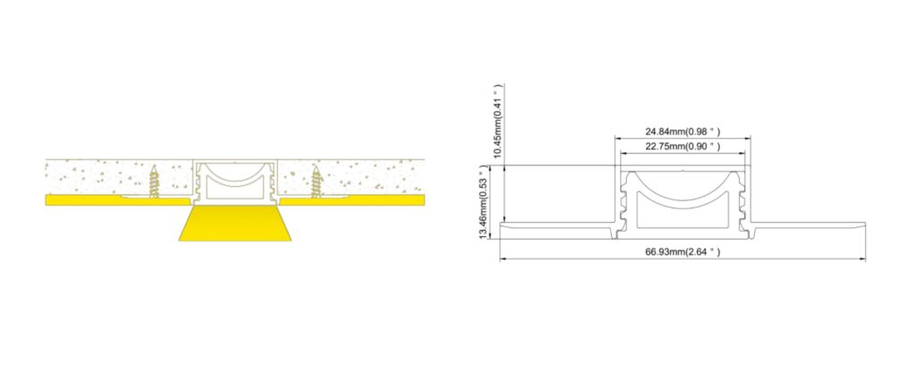 2 Metre Bendable Plaster in Profile Top & Side Bend - 21.2mm Internal ...
