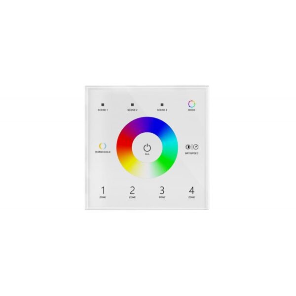 4 ZONE RGB+CCT TOUCH WALL PANEL WHITE | ArcLED