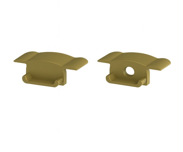 Pair of End Caps for REC Profile - Gold | ArcLED